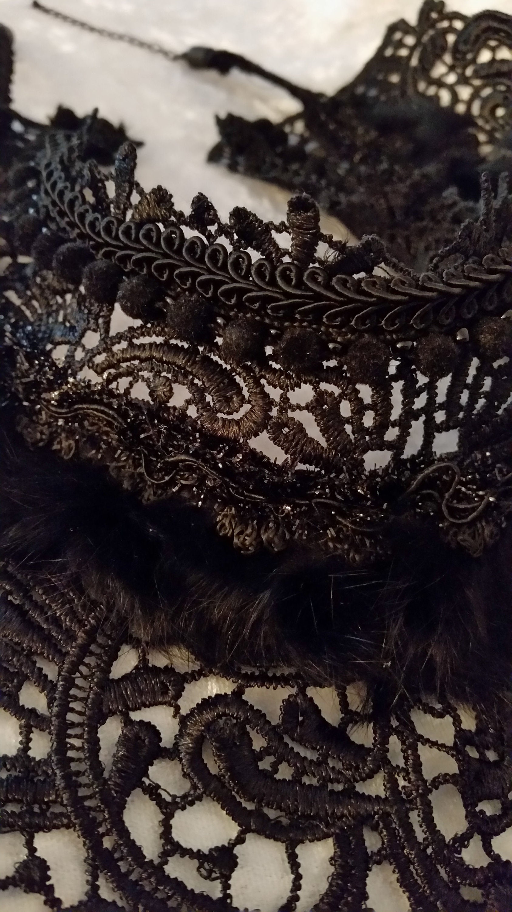 Collar de encaje gótico 12, Bordes, Collar de encaje victoriano, Collar ...