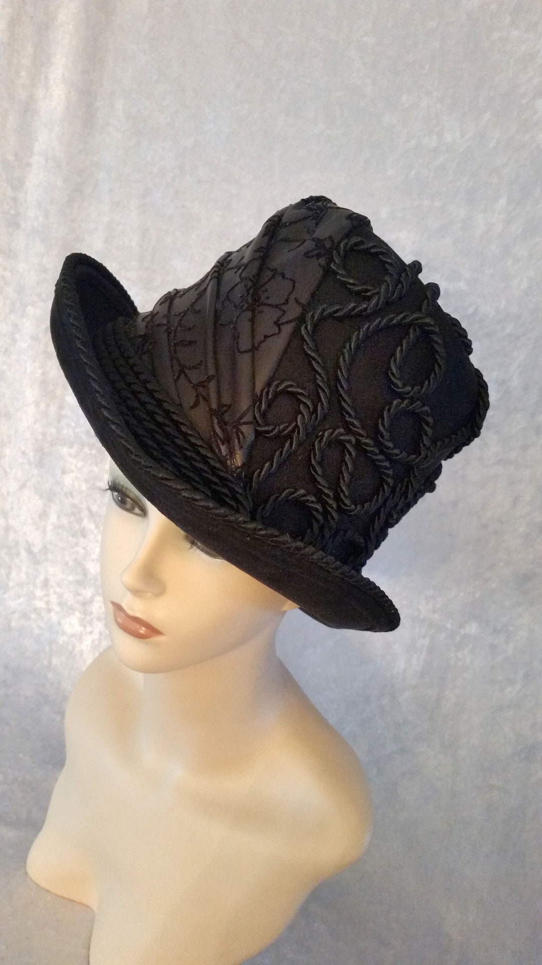Gothic Cylinder, Cylinder Hat, Gothic Hat, Headpiece, Headdress ...