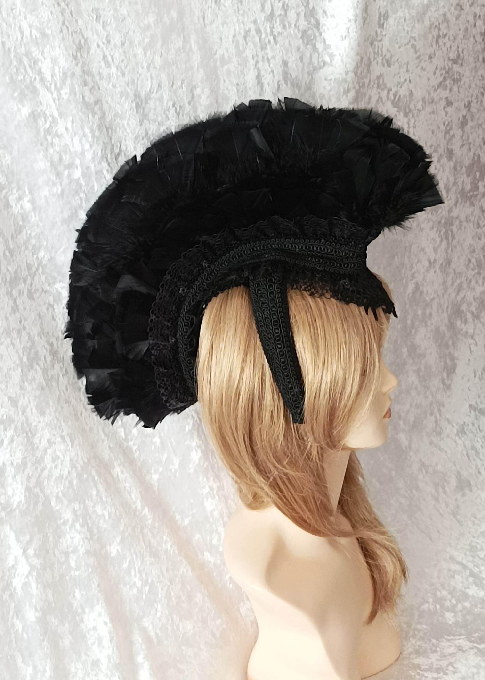 Black Feather Mohawk Gothic Feather Irokese - Etsy