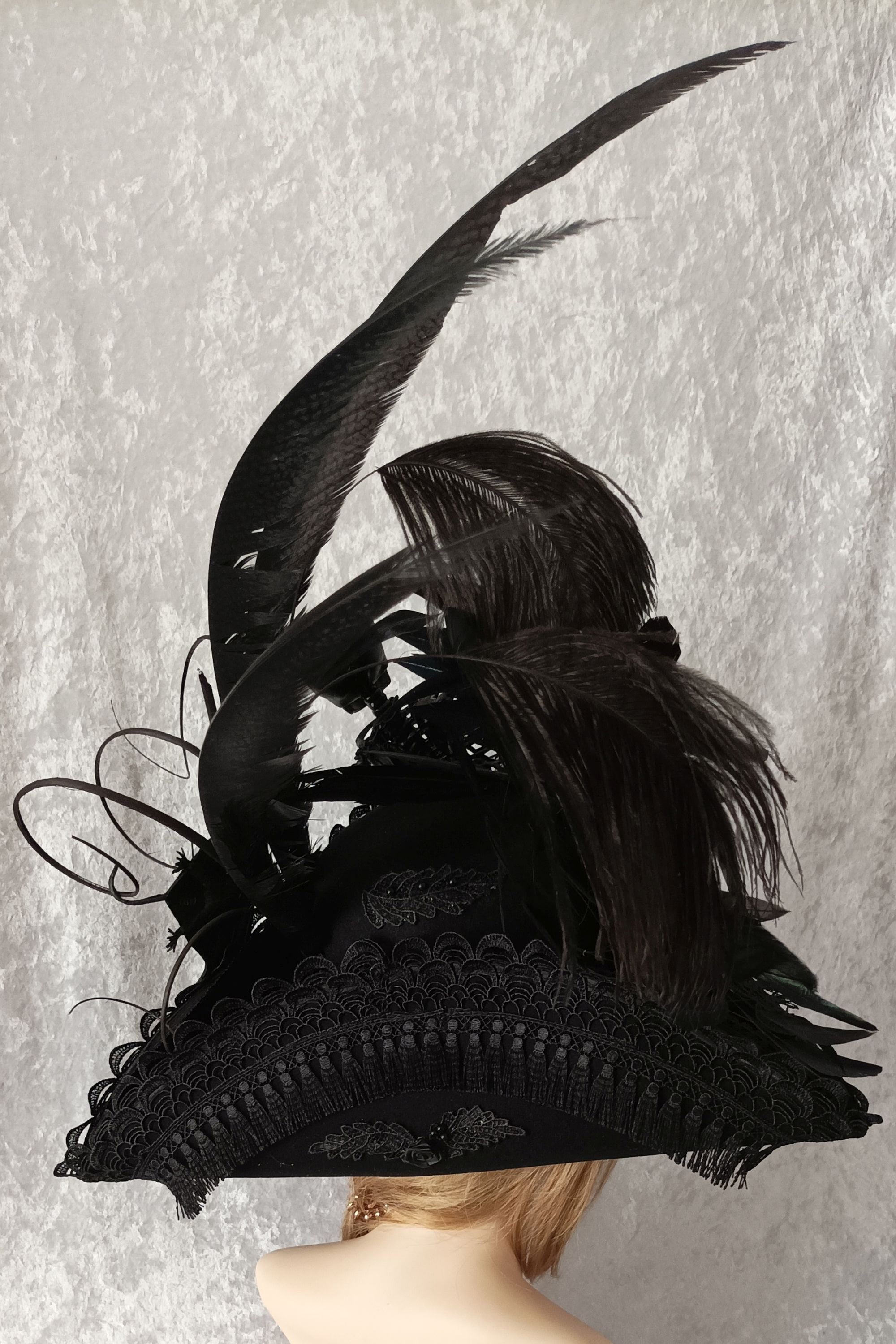 Gothic Hat, Dreispitz, Tricorn Hat, Skull, Crow, Batman, Feather Hat ...