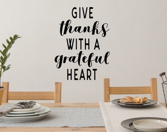 Give Thanks Vinyl - Etsy