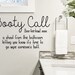 Booty Call Booty Call Decal Booty Call Definition Wall Decal Bathroom ...