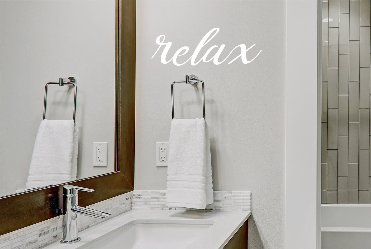 Relax Wall Decal Relax Wall Decal Relax Sign Mirror | Etsy
