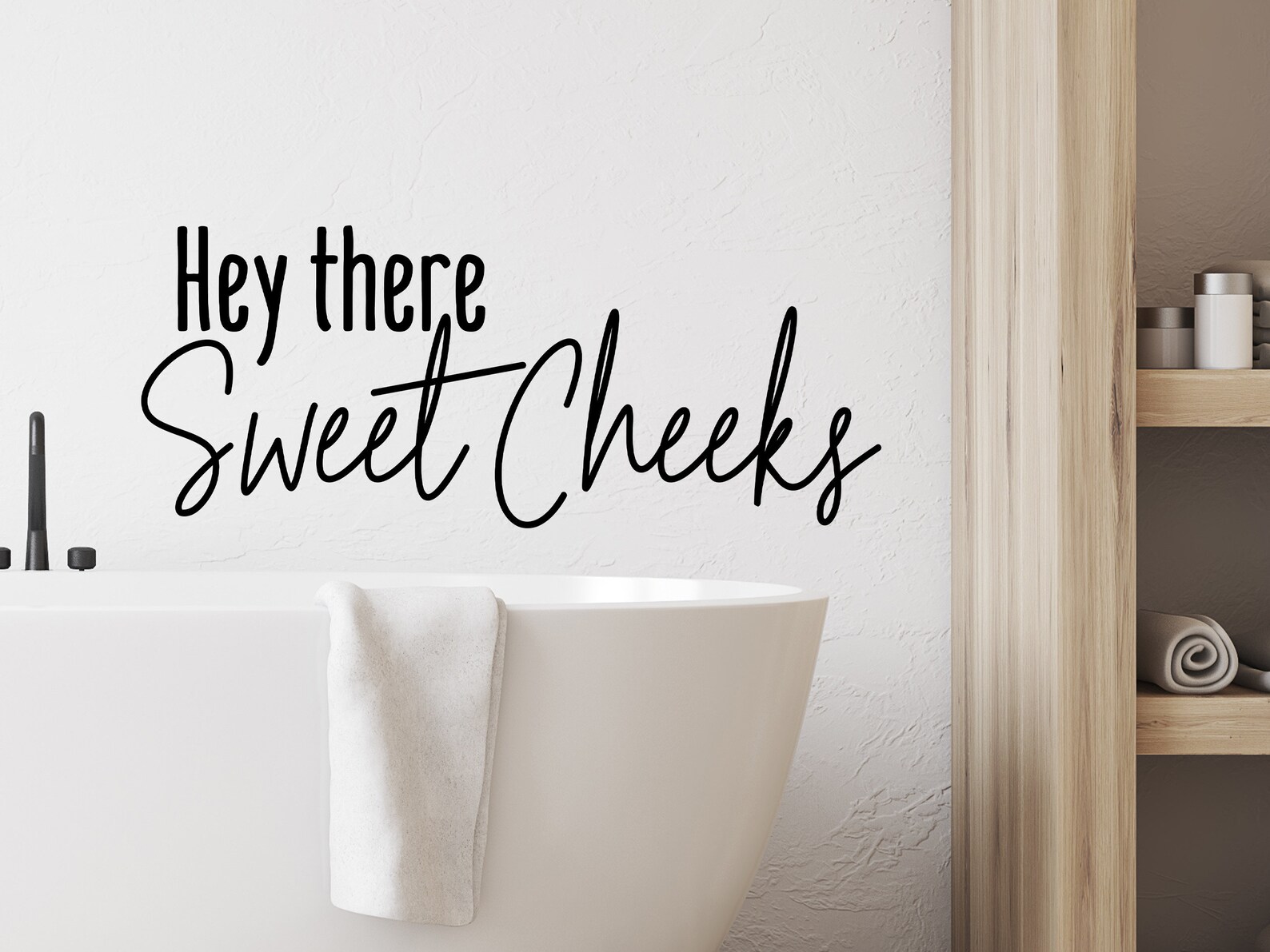 Hey There Sweet Cheeks Wall Decal Vinyl Decal Funny | Etsy