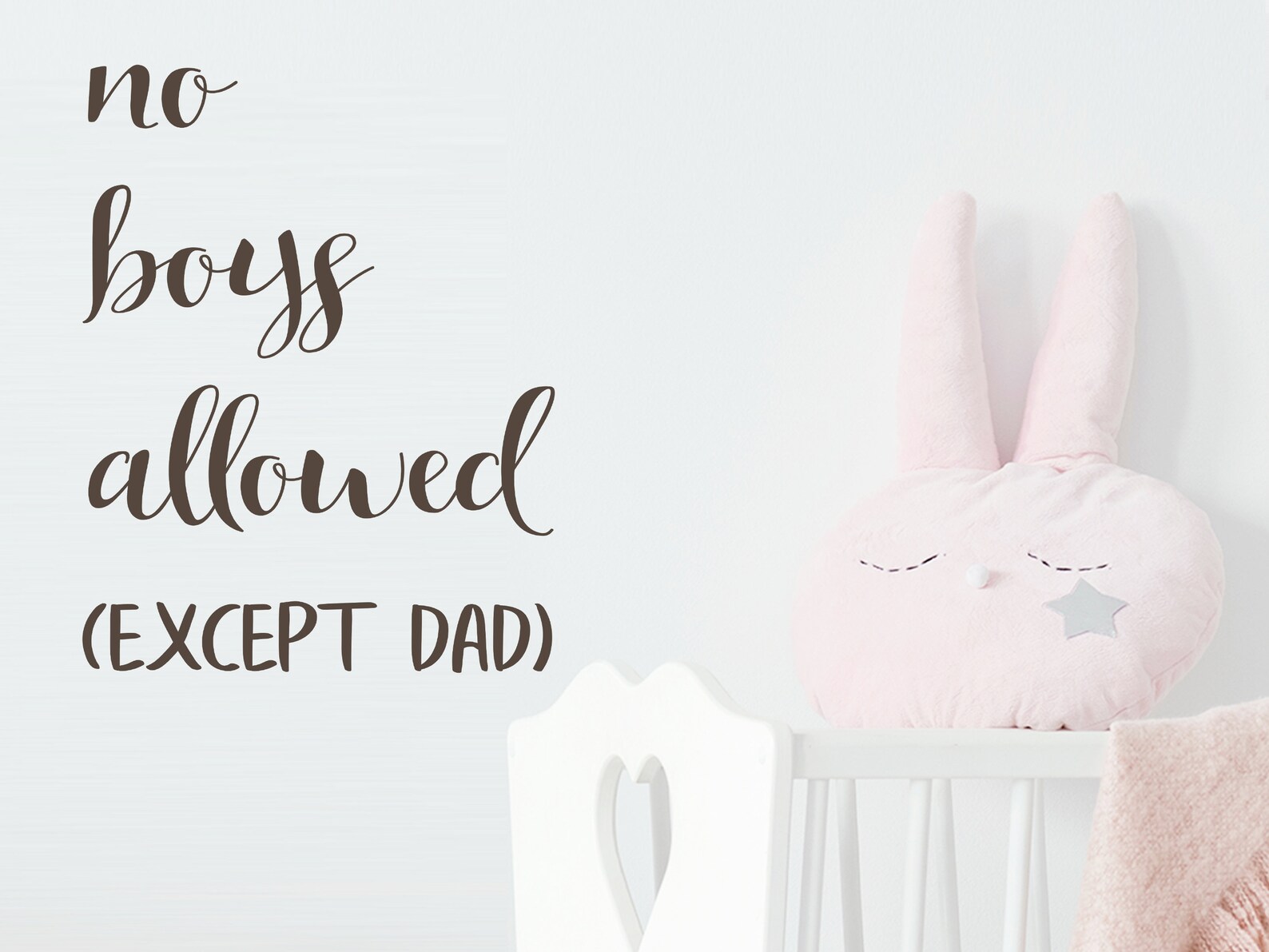 No Boys Allowed Except Dad Wall Decal Vinyl Decal Door - Etsy