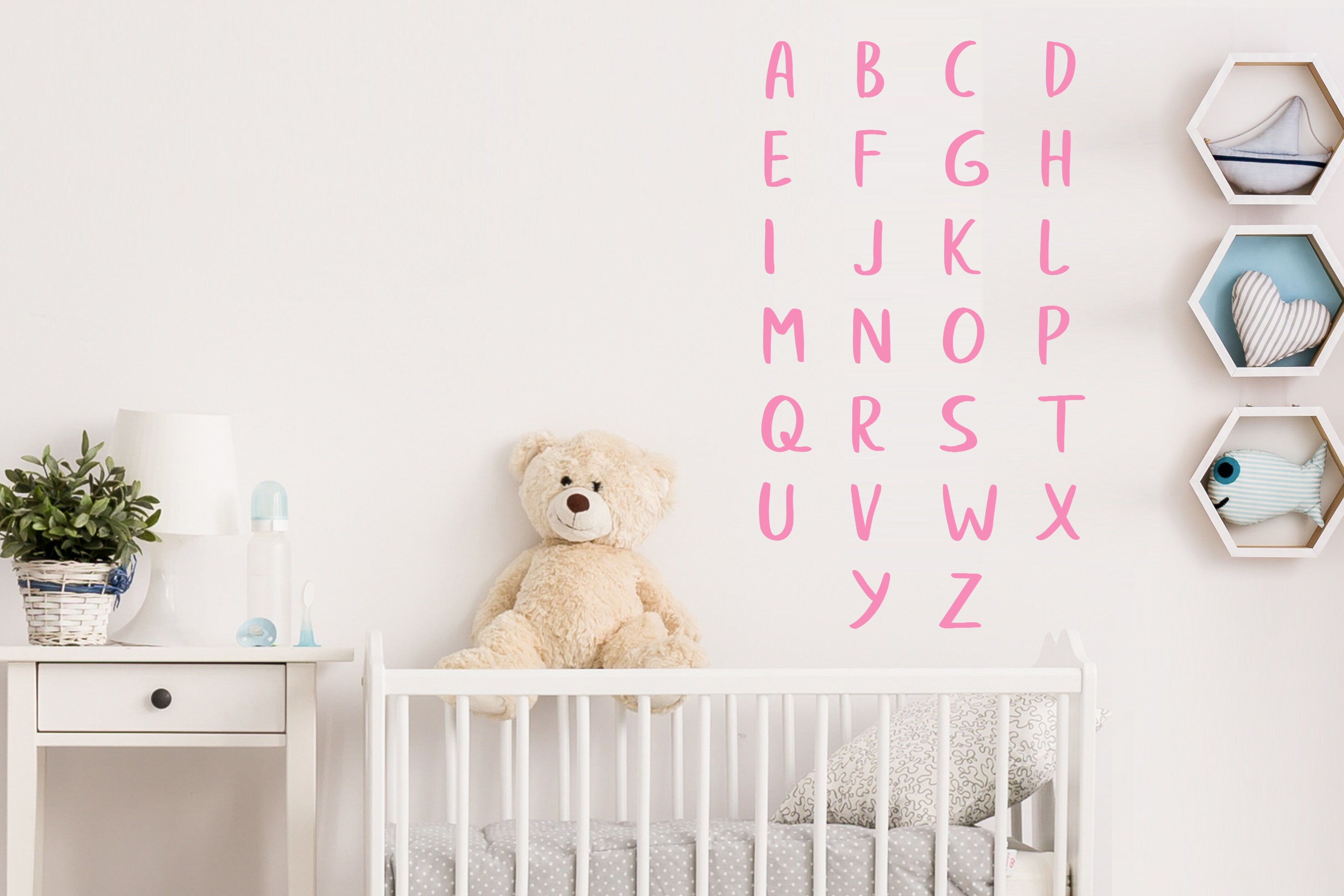 Alphabet Alphabet Decal Alphabet Letters Wall Decal | Etsy