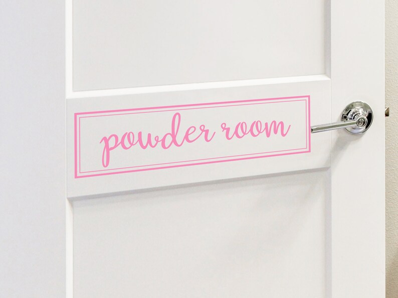 Powder Room Powder Room Decal Wall Decal Vinyl Decal | Etsy