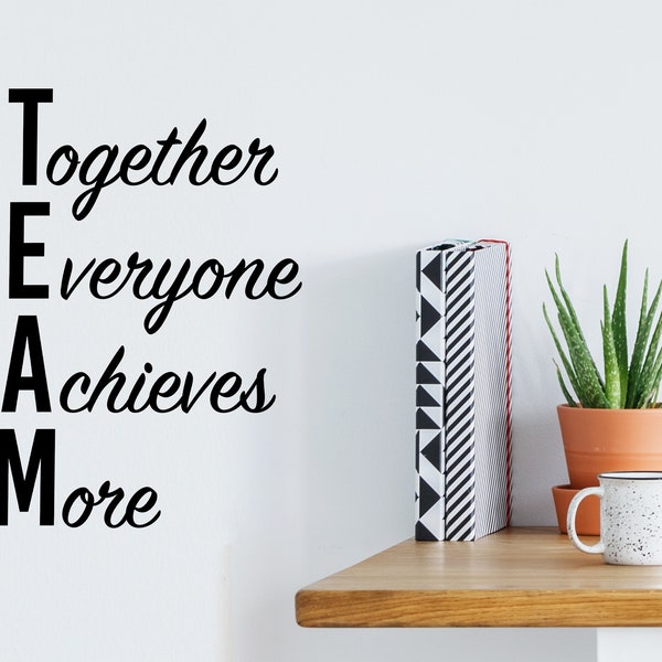 Together Everyone Achieves More Art - Etsy