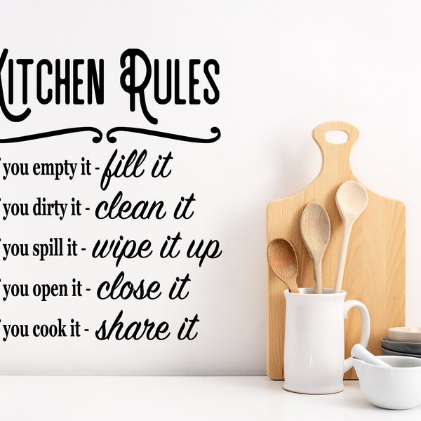 Kitchen Rules - Etsy