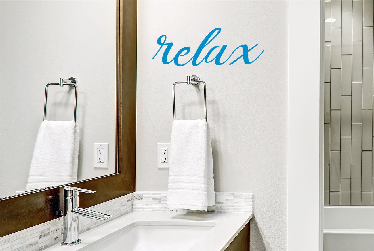 Relax Wall Decal Relax Wall Decal Relax Sign Mirror | Etsy