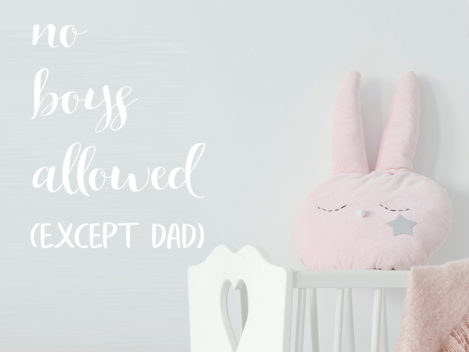No Boys Allowed Except Dad Wall Decal Vinyl Decal Door - Etsy