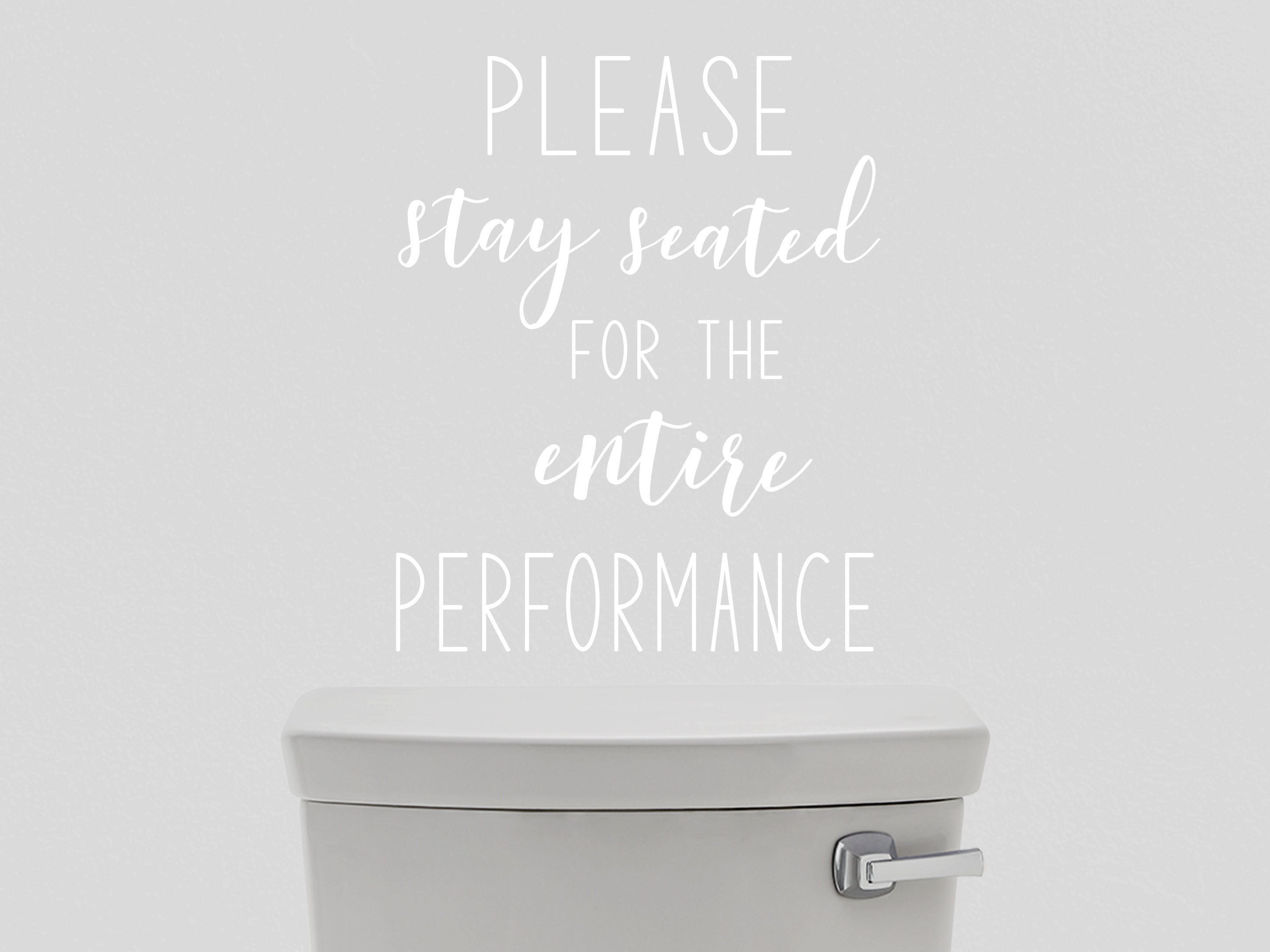 Please Stay Seated for the Entire Performance Wall Decal - Etsy