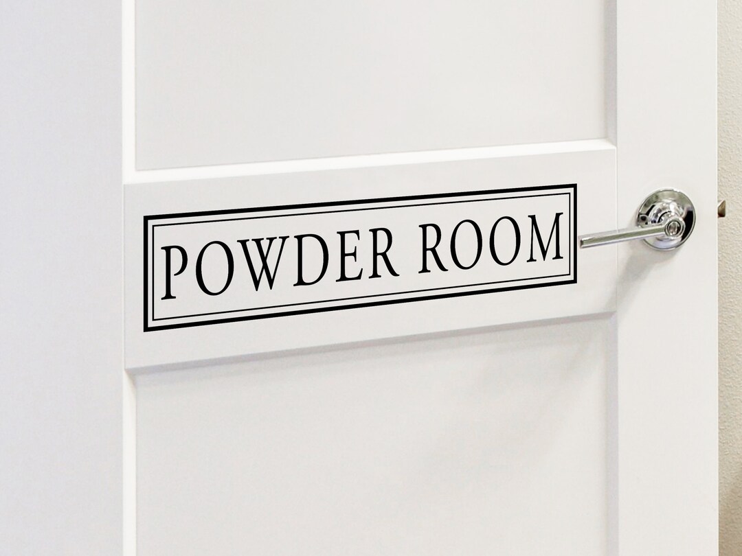 Powder Room Powder Room Decal Wall Decal Vinyl Decal Bathroom Wall ...
