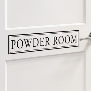 Powder Room Powder Room Decal Wall Decal Vinyl Decal Bathroom Wall ...