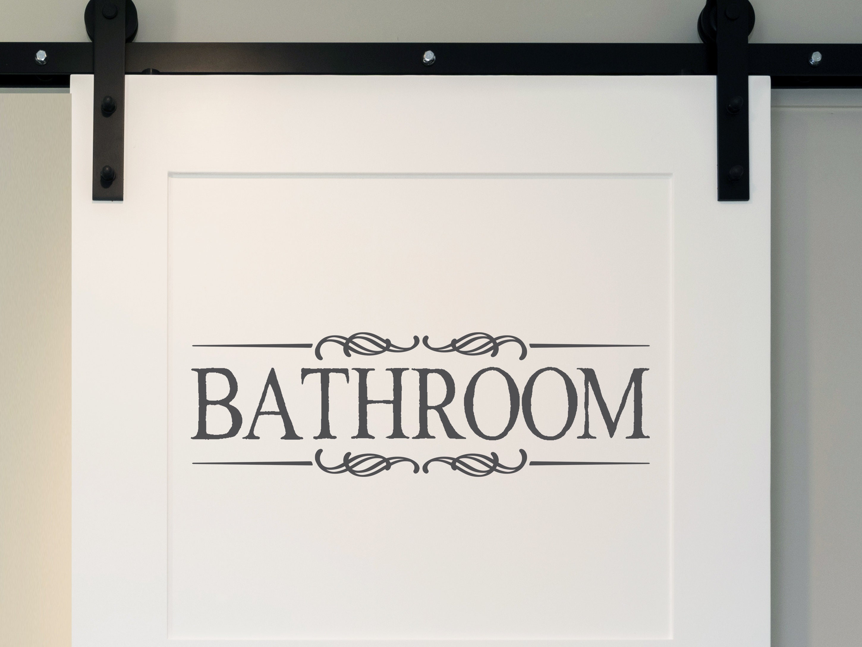 Bathroom Ribbons Wall Decal Vinyl Decal Bathroom Wall | Etsy