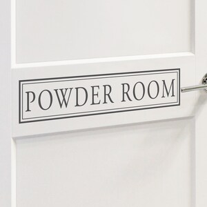 Powder Room Powder Room Decal Wall Decal Vinyl Decal Bathroom Wall ...