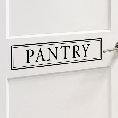 Pantry Decal Pantry Door Sticker Kitchen Labels Vinyl Wall Etsy
