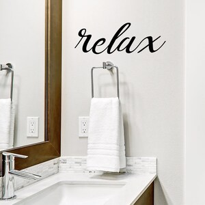 Relax Wall Decal Relax Wall Decal Relax Sign Mirror - Etsy