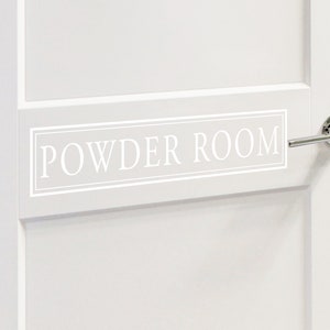 Powder Room Powder Room Decal Wall Decal Vinyl Decal Bathroom Wall ...