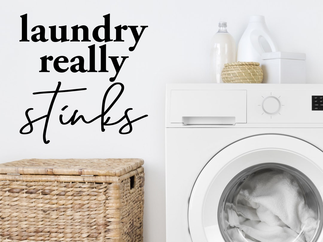 Laundry Really Stinks Funny Laundry Room Decal Wall Decal - Etsy