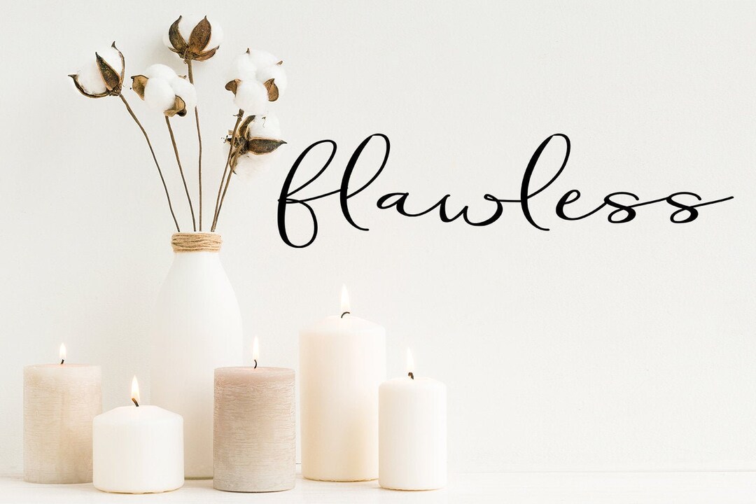 Flawless Wall Decal Vinyl Decal Wall Sticker Bathroom - Etsy
