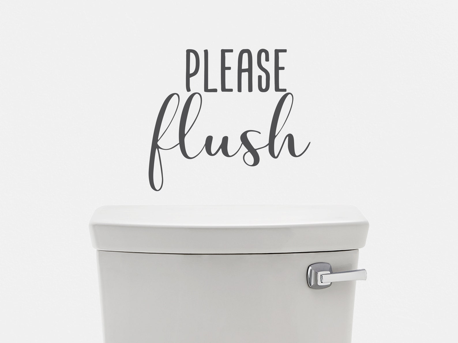 Please Flush Wall Decal Vinyl Decal Funny Bathroom Signs | Etsy