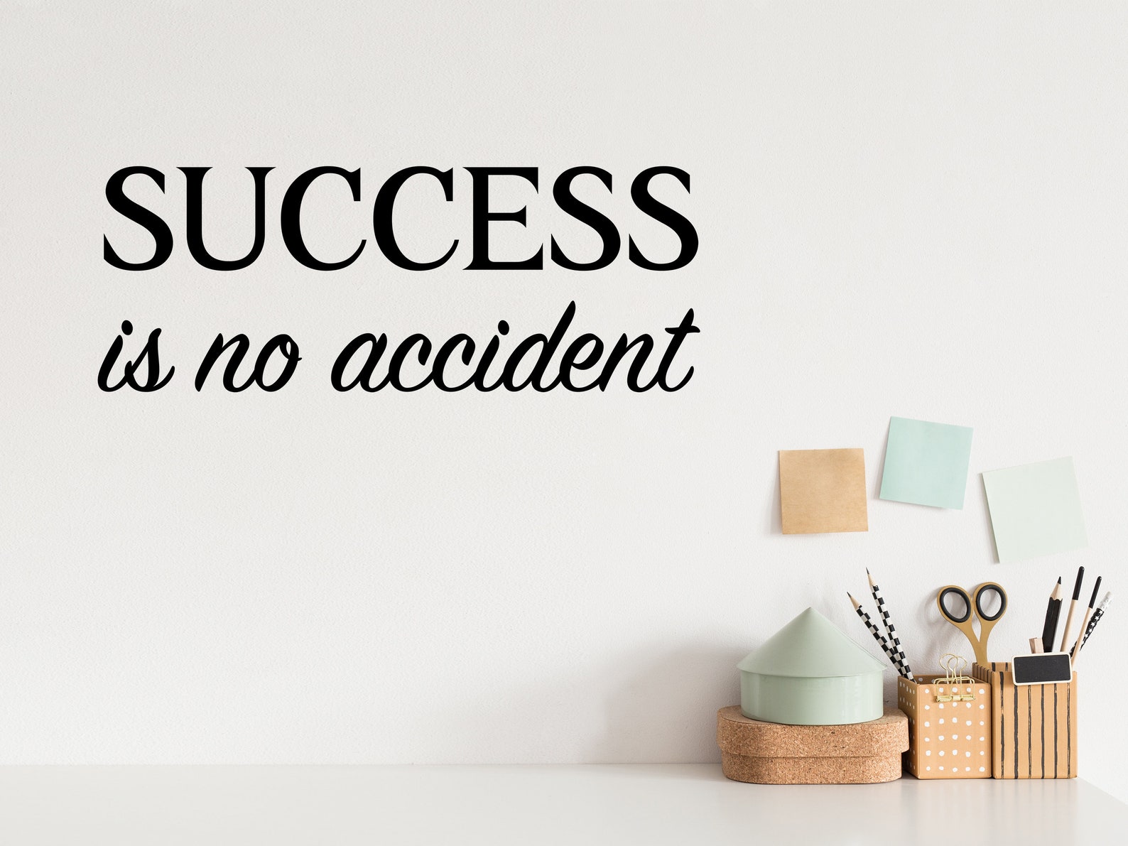 Success Is No Accident Bold Wall Decal Vinyl Decal | Etsy