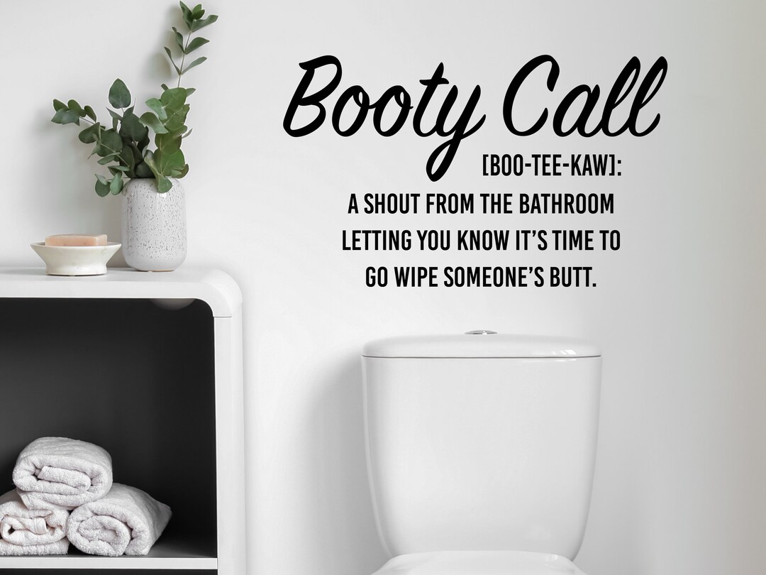 Booty Call Definition Cursive Wall Decal Vinyl Decal - Etsy
