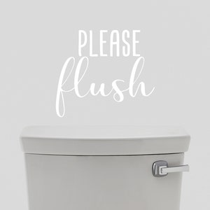 Please Flush Wall Decal Vinyl Decal Funny Bathroom Signs - Etsy