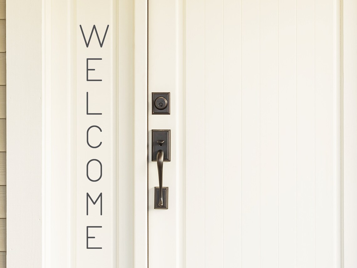 Welcome Welcome Door Decal Welcome Door Sign Welcome - Etsy