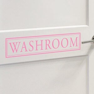 Washroom Wall Decal Washroom Door Sign Door Decal Bathroom Wall Decals ...