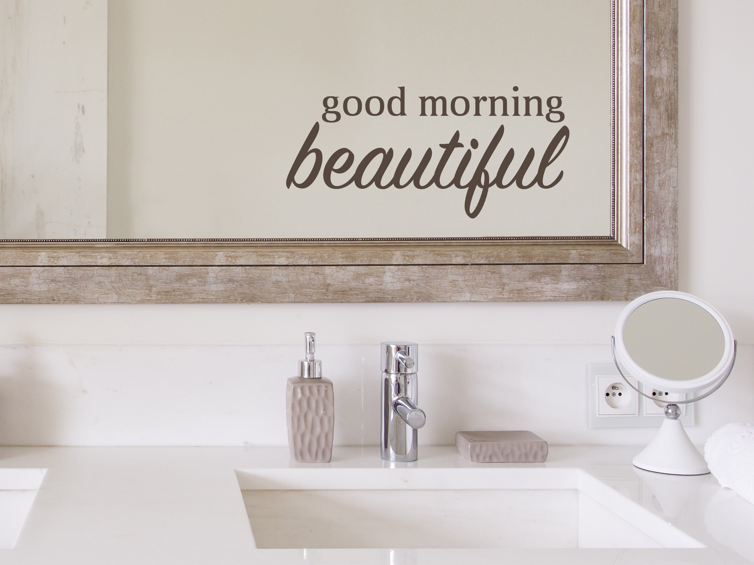 Good Morning Beautiful Bold Wall Decal Vinyl Decal | Etsy