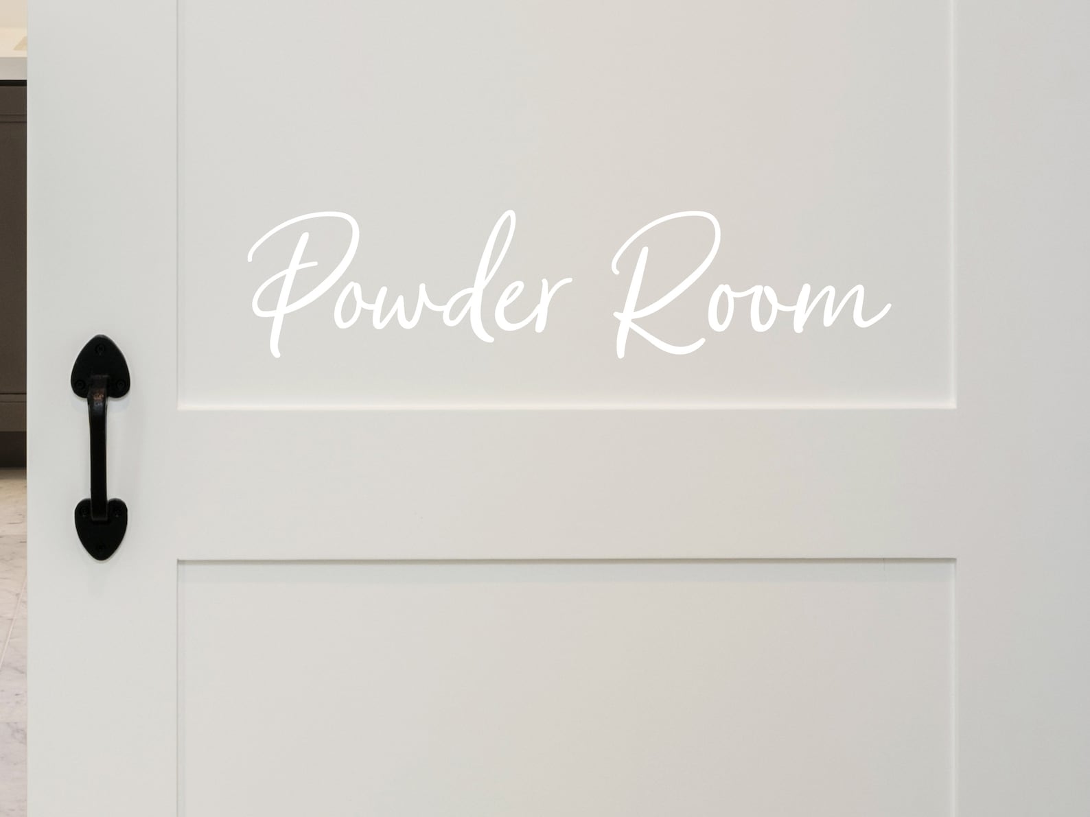 Powder Room Script Wall Decal Vinyl Decal Bathroom Wall | Etsy