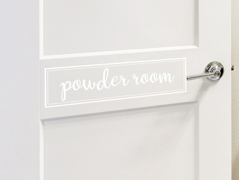 Powder Room Powder Room Decal Wall Decal Vinyl Decal - Etsy