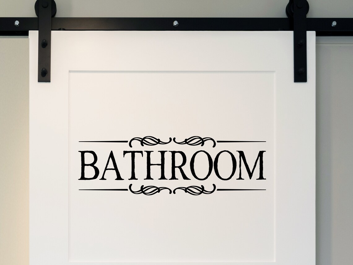 Bathroom Ribbons Wall Decal Vinyl Decal Bathroom Wall - Etsy