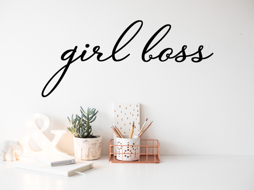 Girl Boss Cursive Wall Decal Vinyl Decal Office Wall - Etsy