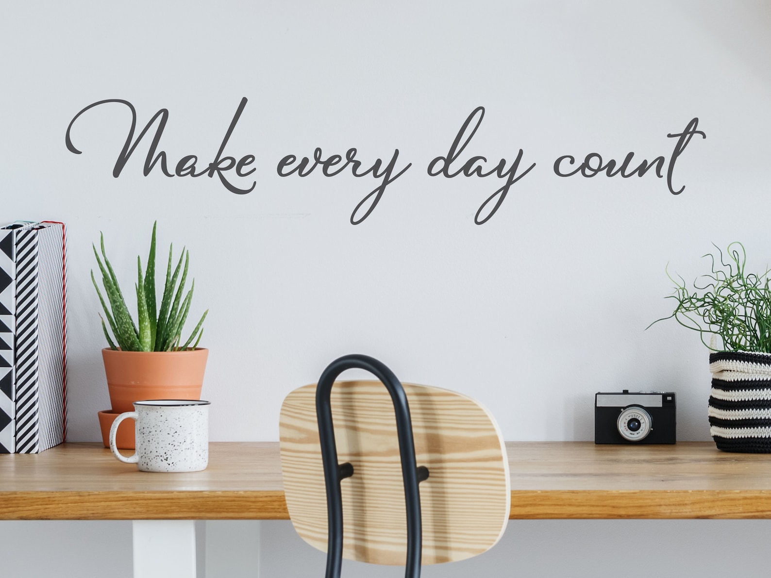 Make Every Day Count Cursive wall Decal Vinyl Decal office - Etsy