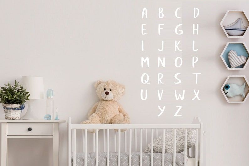 Alphabet Alphabet Decal Alphabet Letters Wall Decal | Etsy