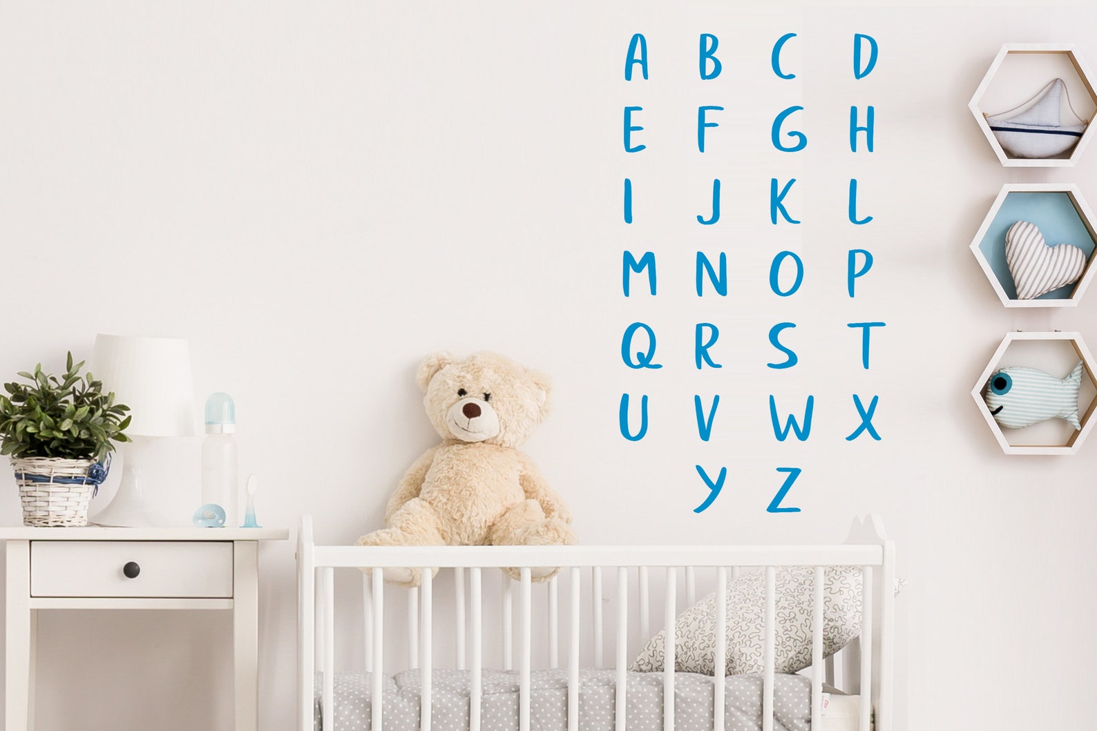 Alphabet Alphabet Decal Alphabet Letters Wall Decal | Etsy