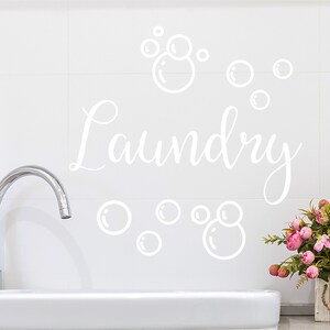 Laundry and Bubbles Wall Decal Vinyl Decal Laundry Room Decal Laundry ...