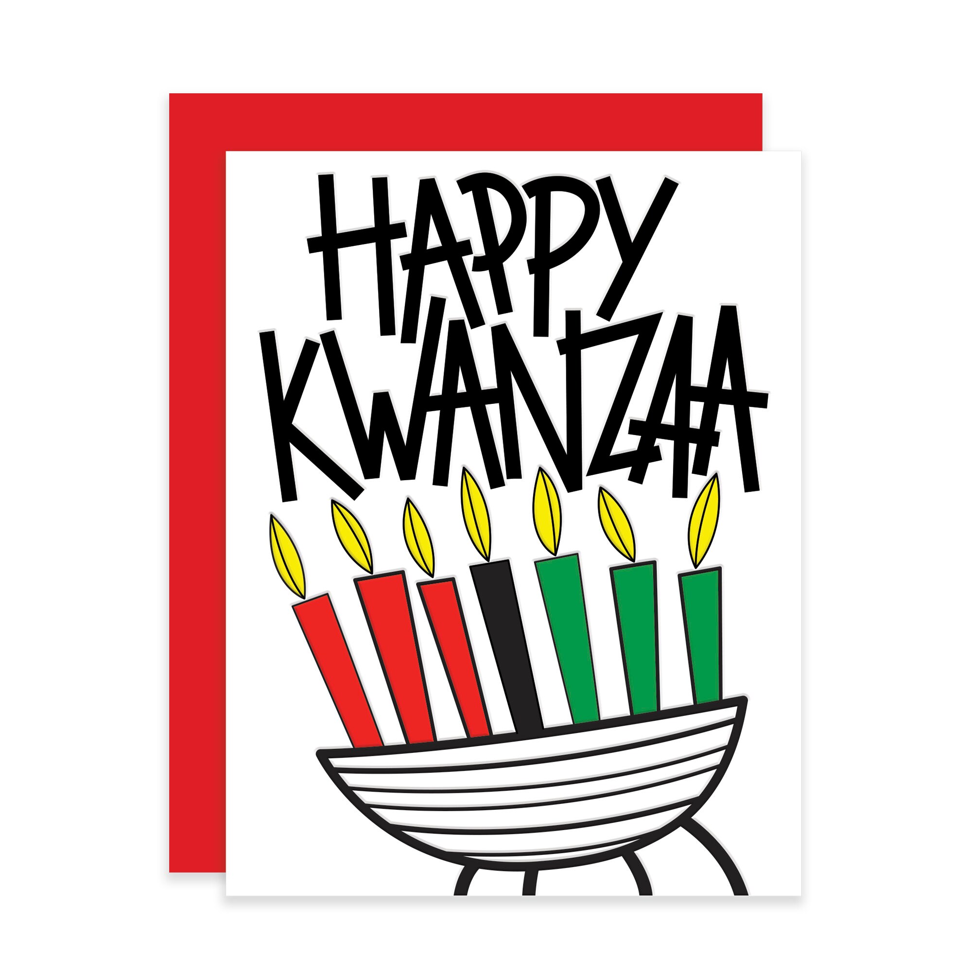 Happy Kwanzaa Card Letterpress Kwanzaa Greeting Card African American ...