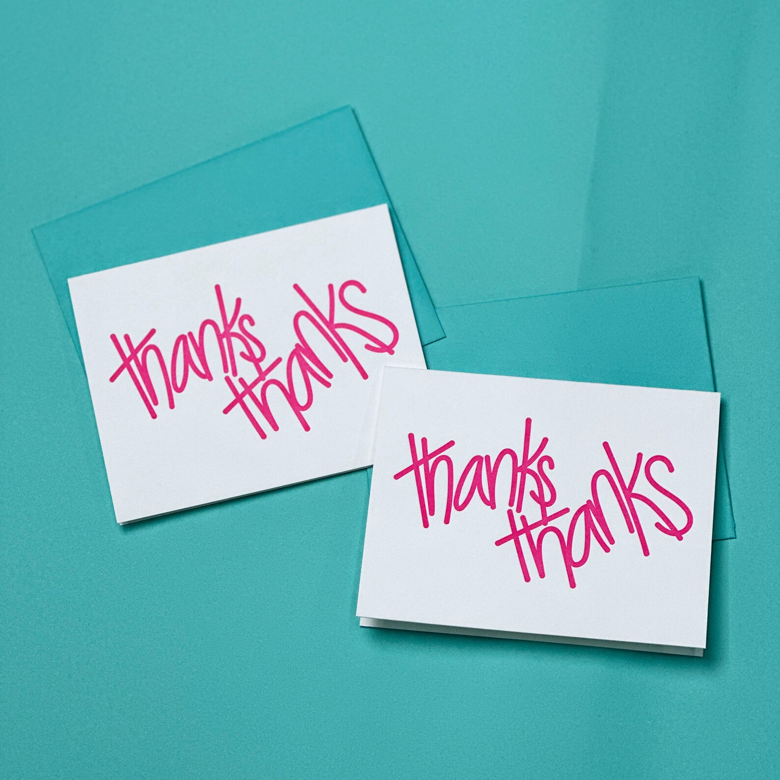 Thanks, Thanks Letterpress Greeting Card Ways to Say Thank You - Etsy