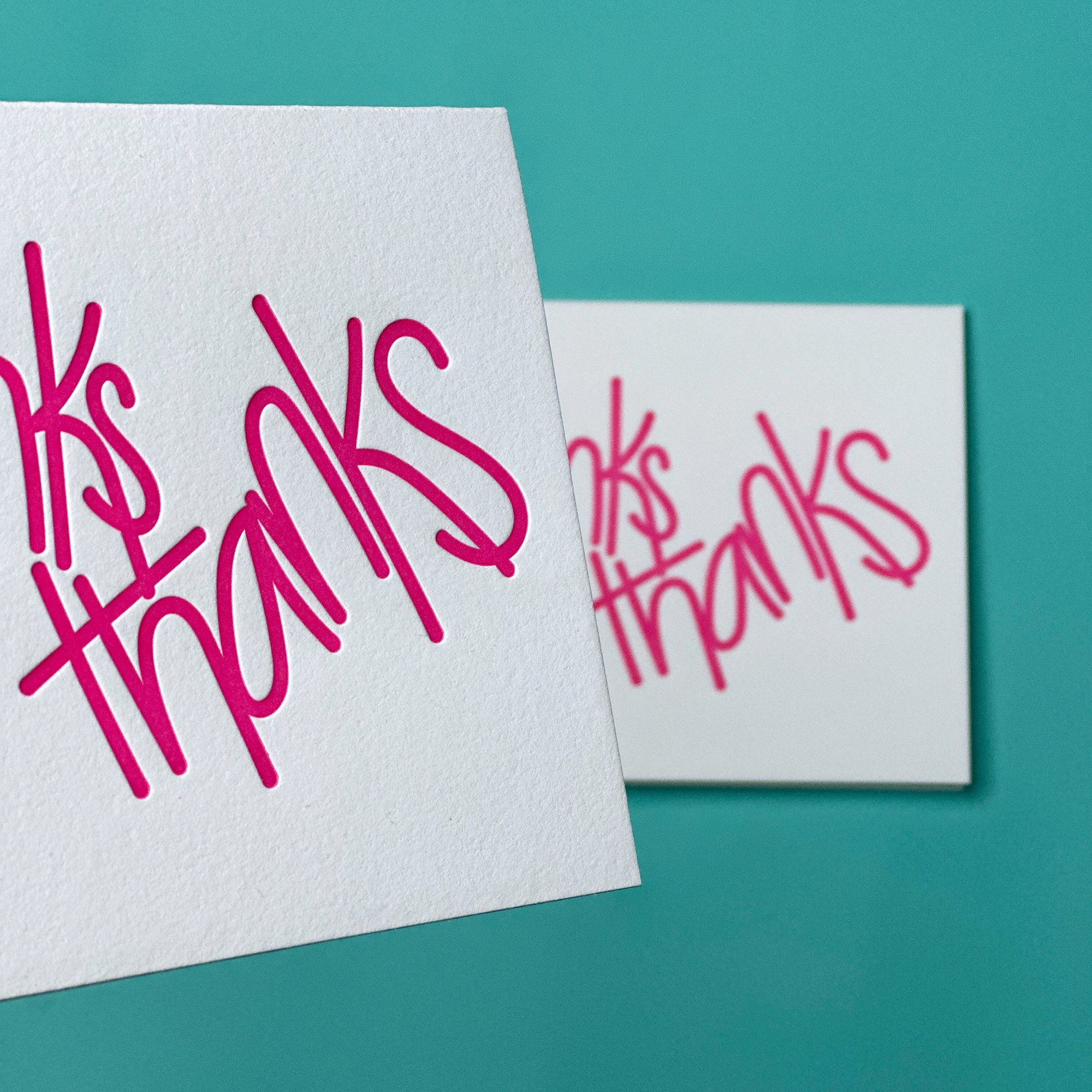 Thanks, Thanks Letterpress Greeting Card Ways to Say Thank You - Etsy