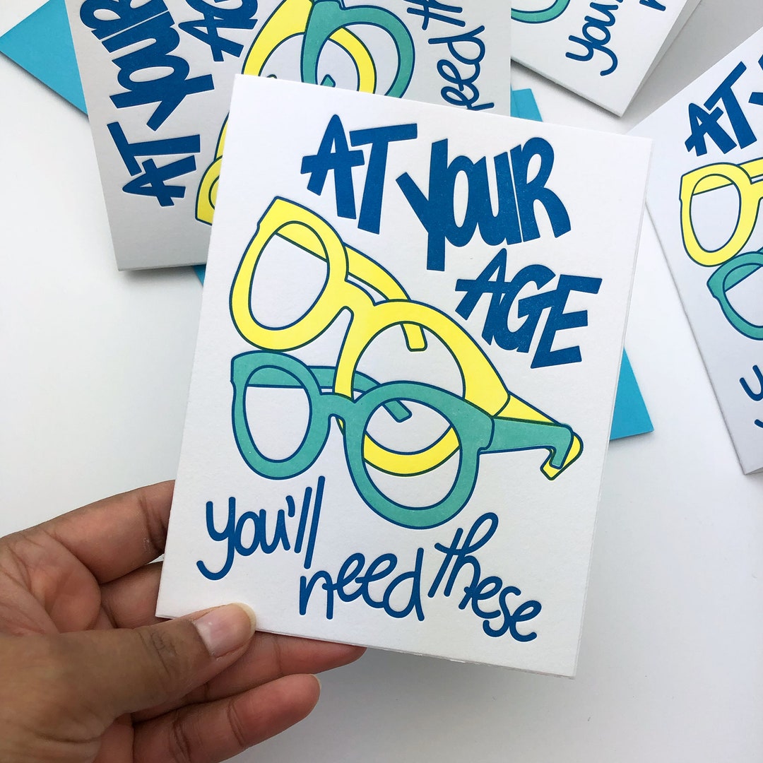 Getting Old Card | Funny Birthday Card | Letterpress Greeting Card - Etsy