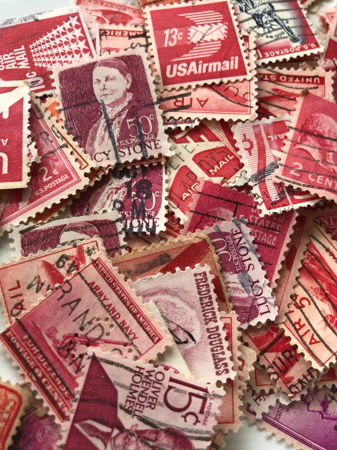 Red Postage Stamps 30 Randonmly Selected Empheral Snail - Etsy