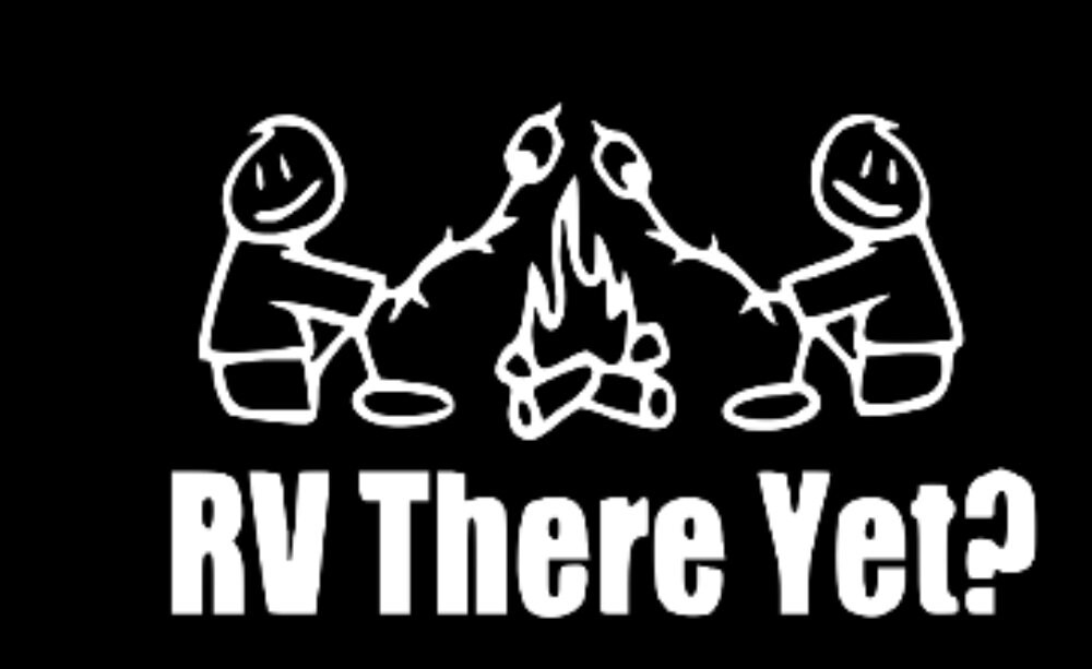 RV There Yet? Camping Customizable Vinyl Decal - Etsy