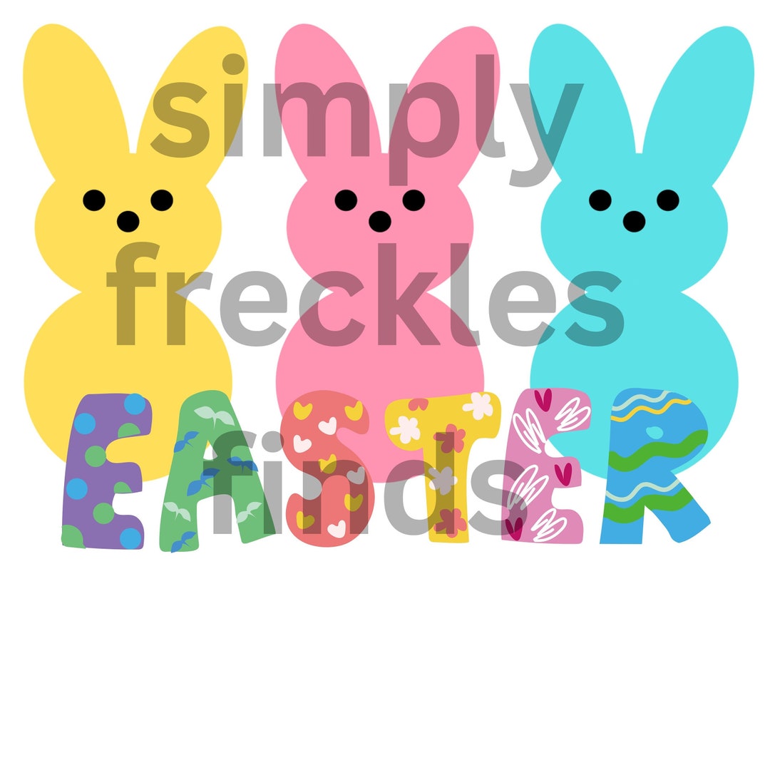 Bunnies Peeps Easter Spring PNG Sublimation Digital - Etsy