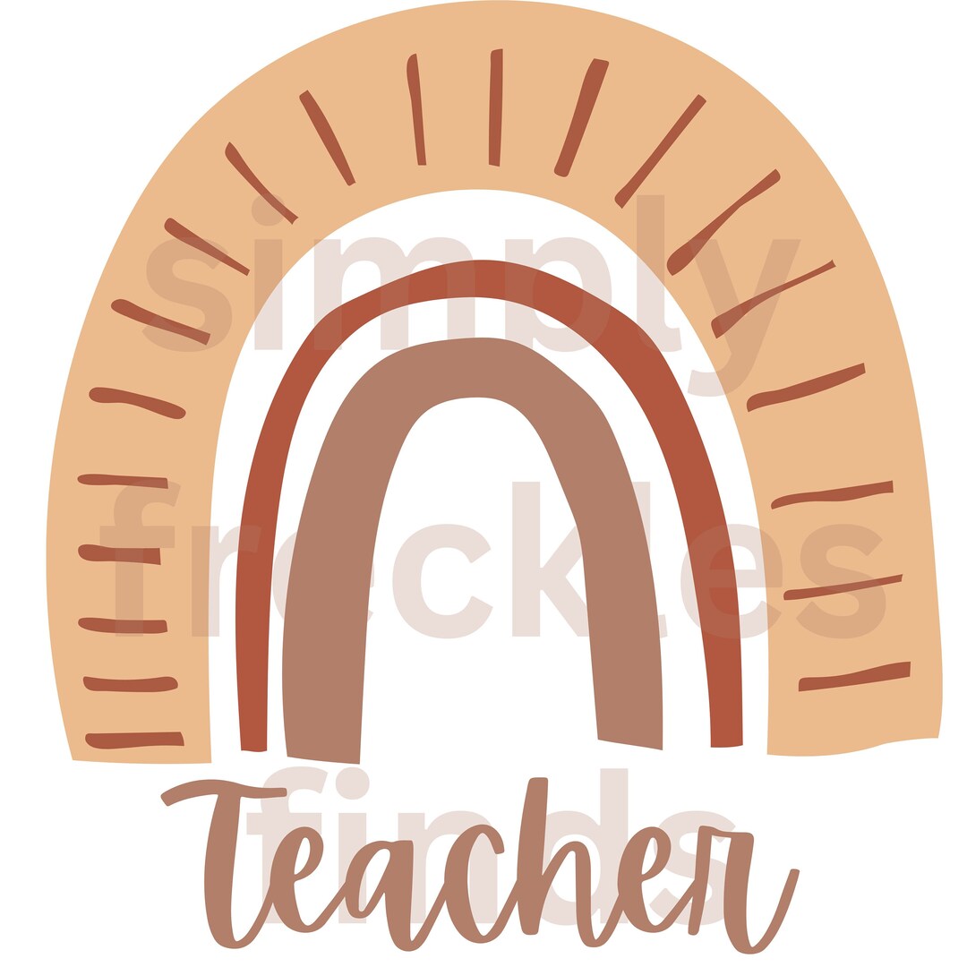 Boho Rainbow Teacher Back to School Sublimation DTF PNG Digital File - Etsy