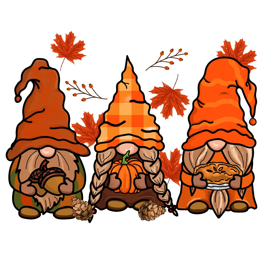 Fall Gnomes Acorn Pumpkin Pie Fall Autumn Ready to Press Sublimation ...