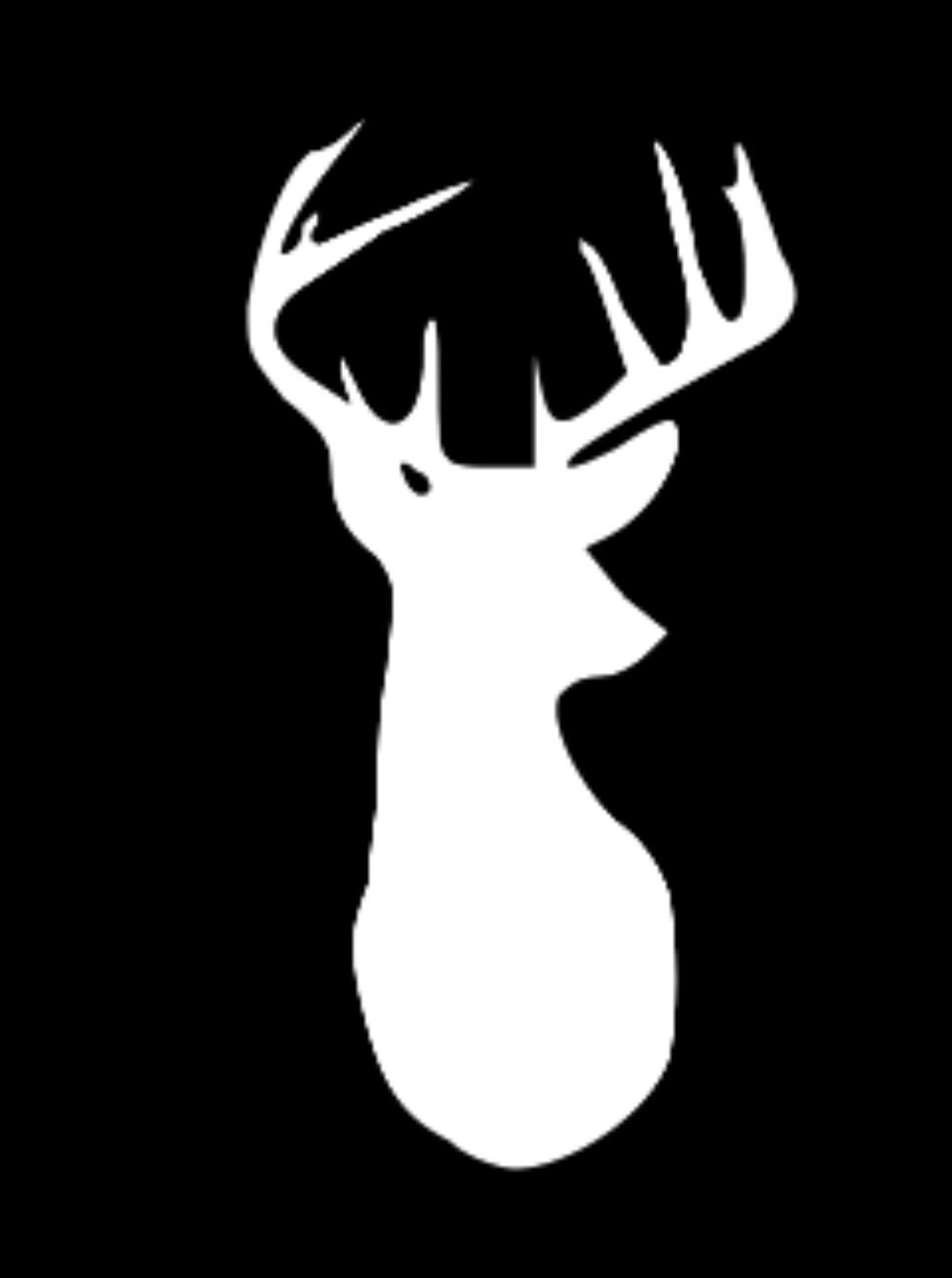 Deer Head Vinyl Decal - Etsy